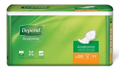 Depend Anatomic Extra Vkladacie plienky 20 inkontinenčných plienok