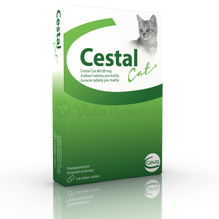 Cestal Cat 80 mg/20 mg Tablety na odčervenie mačiek 8 tbl