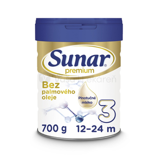 Sunar Premium 3 Batoľacie mlieko (od ukončeného 12. mesiaca) 700 g