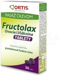 Fructolax Ovocie a vláknina Tablety s rebarborou 30 tabliet