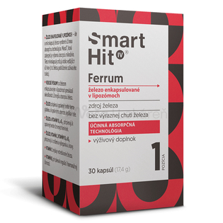 SmartHit IV Ferrum, Lipozomálne železo + vit. C, B6, B12 30 kapsúl