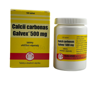 Galvex Calcii Carbonas (Kalciové tablety) 500 mg 100 tbl