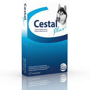 Cestal Plus 50 mg/144 mg Tablety na odčervenie psov 8 tbl