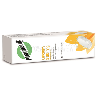 Pharmavit Calcium 500 mg 20 šumivých tabliet