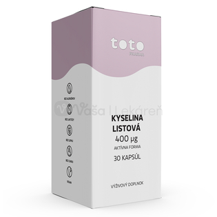 TOTO Kyselina listová 400 μg Aktívna forma 30 cps