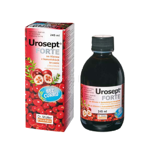 Dr. Müller Urosept Forte bez cukru so šťavou z brusníc 245 ml sirup